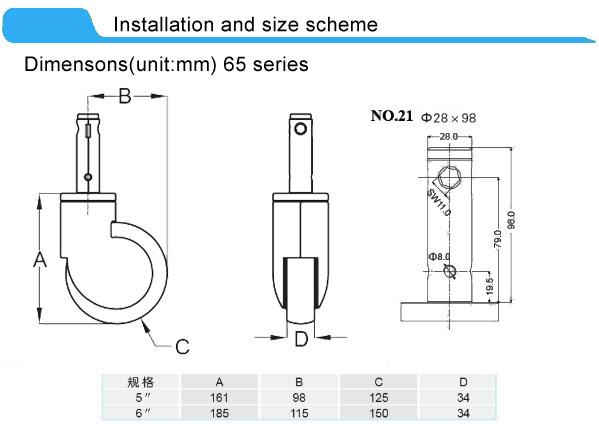 Lock Directional Brake Medical Device Threaded Stem Casters High ...