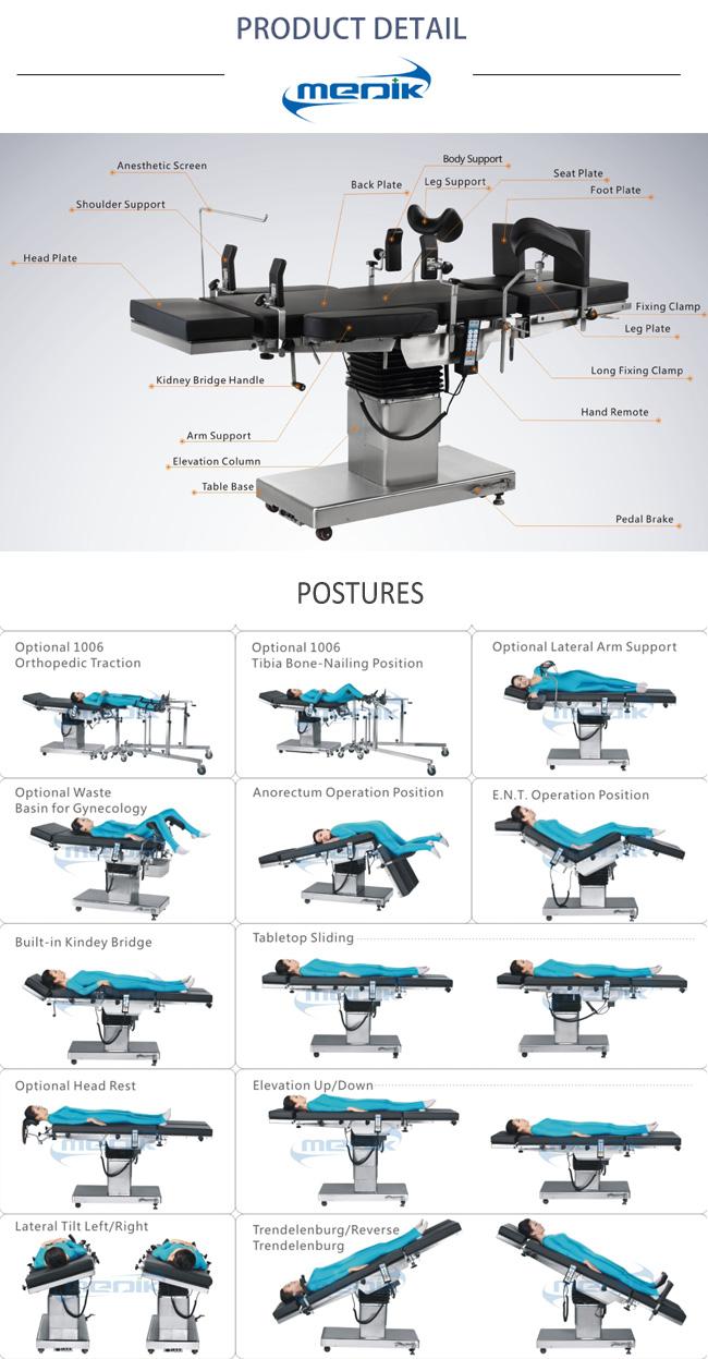 Tilting Function Electric Surgical Operation Tables X-ray Transparent ...