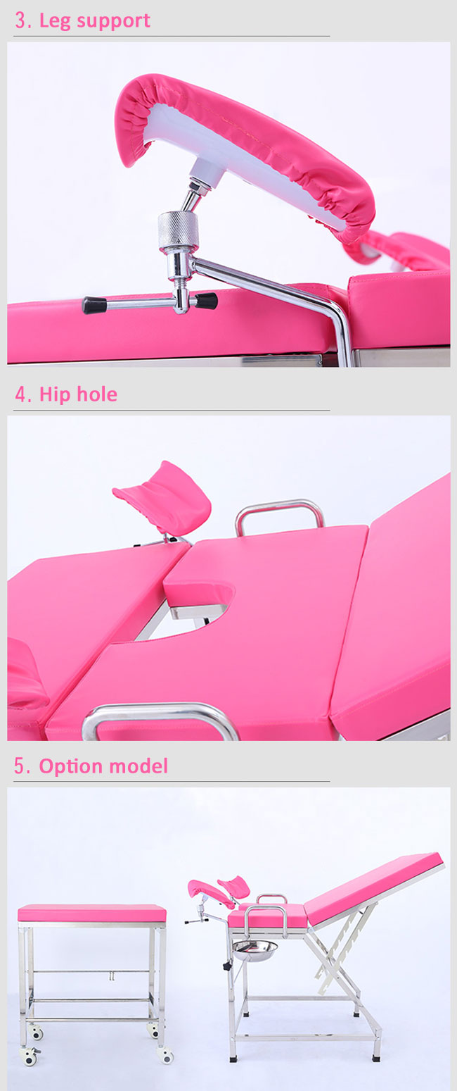 Stainless Steel Gynecological Examination Chair Backrest Adjustable For ...