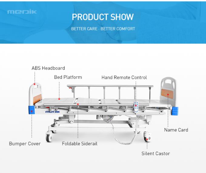 YA-D3-3 Folding Semi Fowler Medical Bed , 3 Function Ward / ICU Bed For ...