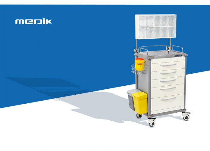 Deluxe Medical Medication Trolleys , Adjustable Nursing Cart