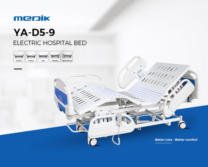 Remote Handset Control Electric Hospital Bed Five Function For Medical Use
