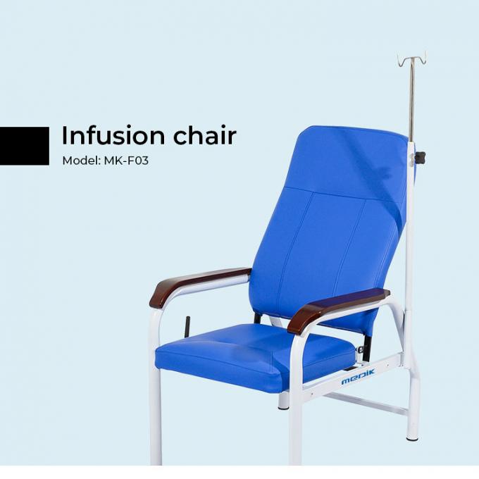Hospital Furniture PU foam Clinical IV Infusion Chair With Armrest