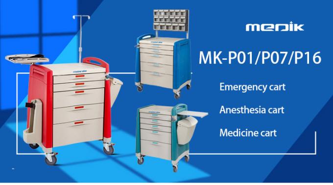 Anesthesia Seamless Drawer Medication Dispensing Trolley , Medicine ...