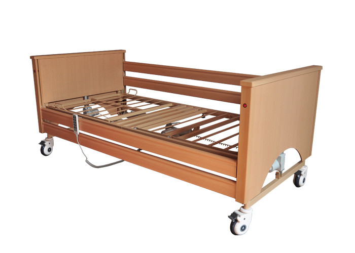 Electric Operation Wooden Profiling Care Bed For Retirement Home