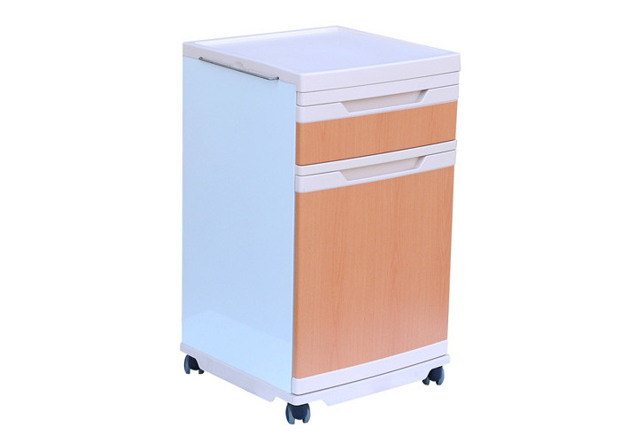 Patient Room Medical Bedside Locker With Wardrobe On Casters