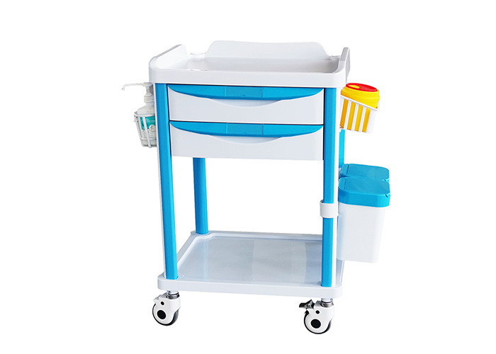 ABS Structure Hospital Crash Cart 625*475*930 Mm Size With 5 Drawers ...